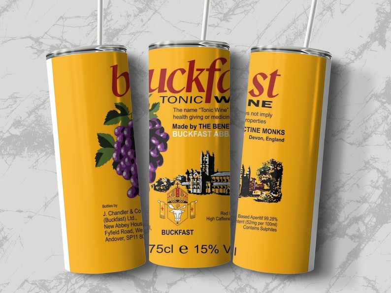 Vintage Buckfast Tonic Wine Label Tumbler - Etsy UK
