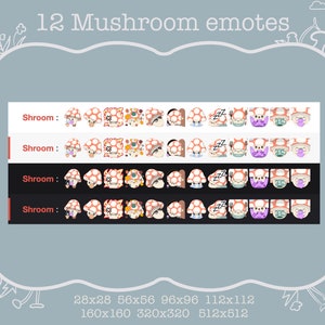 Red Cap Mushroom Emotes | Cute Kawaii Emoji (digital Download) - Etsy