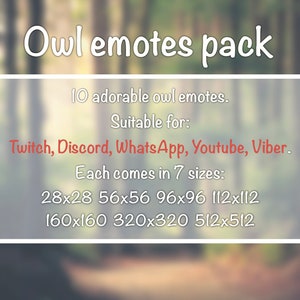 Owl Emotes Pack | Twitch, Discord, Whatsapp, Youtube, Viber | Cute ...