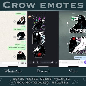 Quinn the Crow Emotes | Twitch, Discord, Whatsapp, Youtube, Viber ...