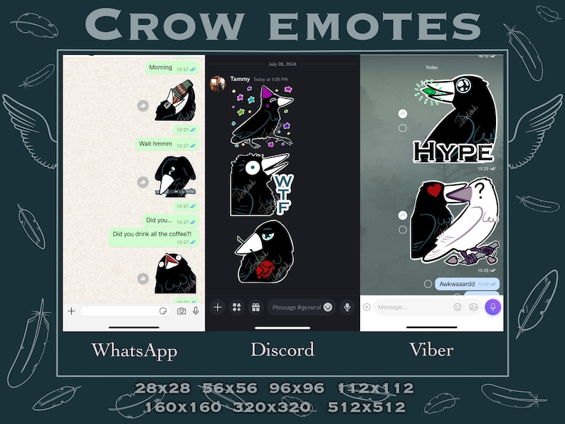 Quinn the Crow Emotes | Twitch, Discord, Whatsapp, Youtube, Viber ...