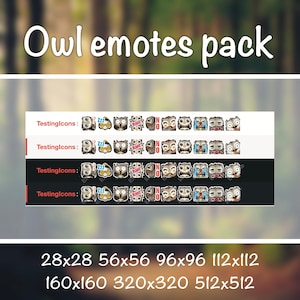 Owl Emotes Pack | Twitch, Discord, Whatsapp, Youtube, Viber | Cute ...