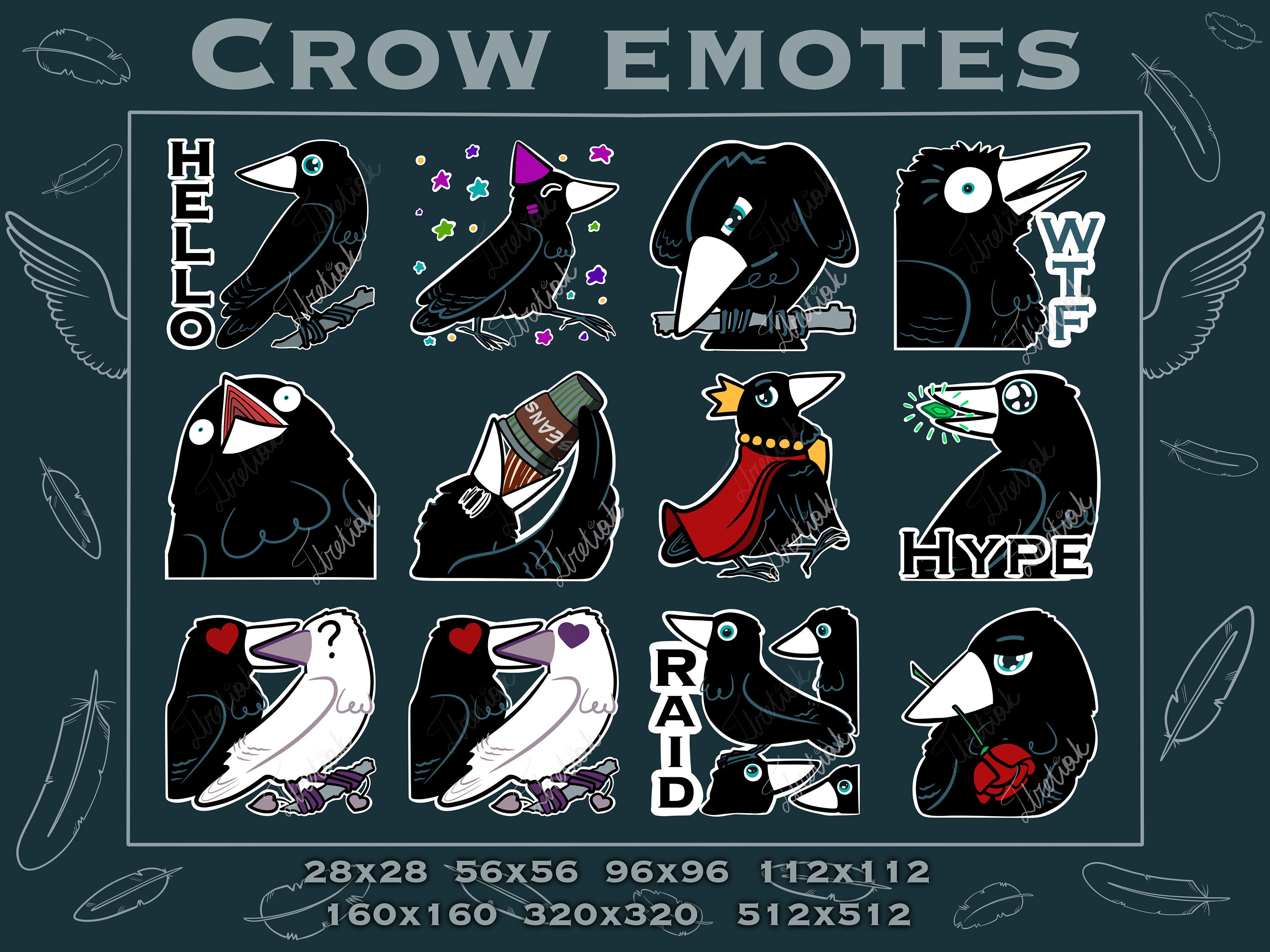 Quinn the Crow Emotes | Twitch, Discord, Whatsapp, Youtube, Viber ...