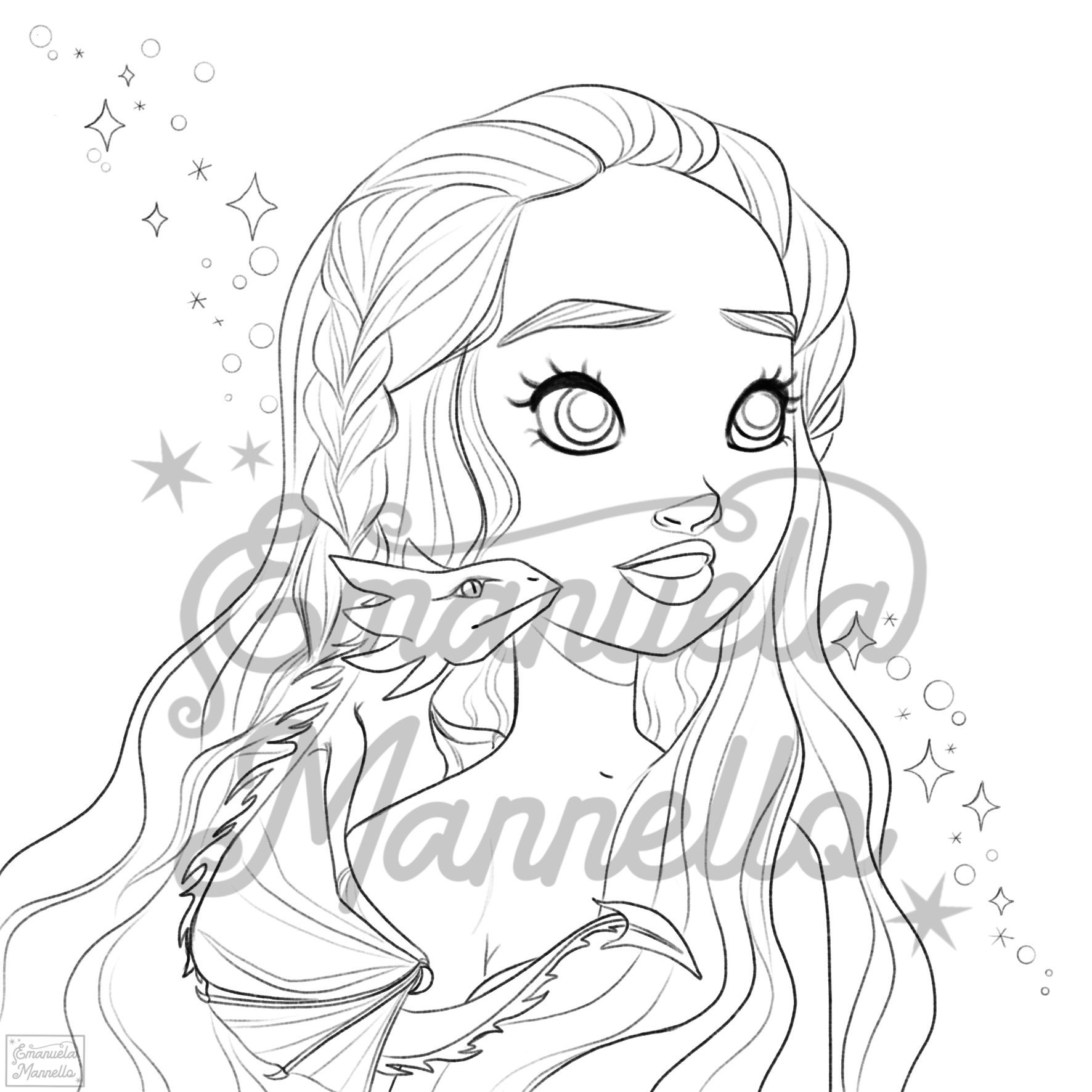 PRINTABLE COLORING PAGE Daenerys Targaryen - Etsy