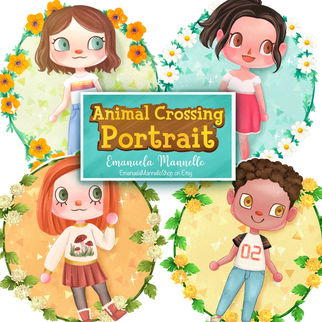 ANIMAL CROSSING Portrait | Cute Portrait | Custom Portrait ...