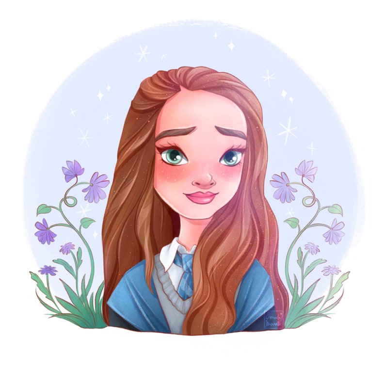 MAGIC STUDENT PORTRAIT Custom Portrait Illustration - Etsy