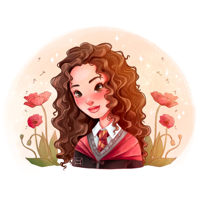 MAGIC STUDENT PORTRAIT Custom Portrait Illustration - Etsy