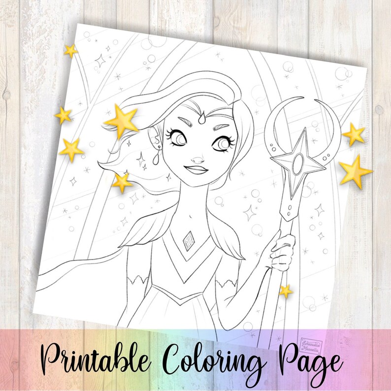 PRINTABLE COLORING PAGE Glimmer She-ra - Etsy Australia