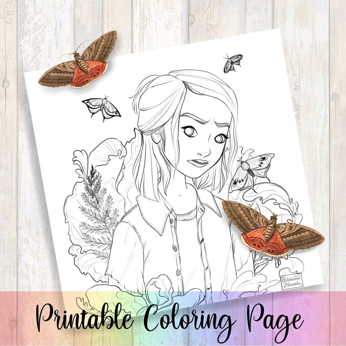 PRINTABLE COLORING PAGE Ellie the Last of Us - Etsy