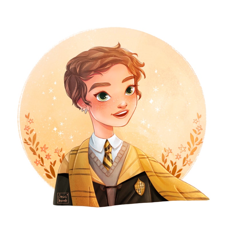 MAGIC STUDENT PORTRAIT Custom Portrait Illustration - Etsy