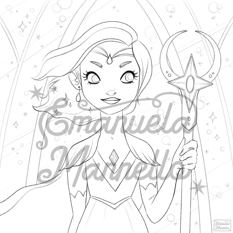 PRINTABLE COLORING PAGE Glimmer She-ra - Etsy Australia