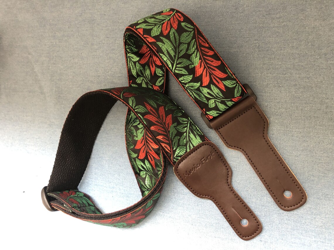 Handmade Vintage Embroidery Guitar Strap 2 Inch Width Luxury Straps ...