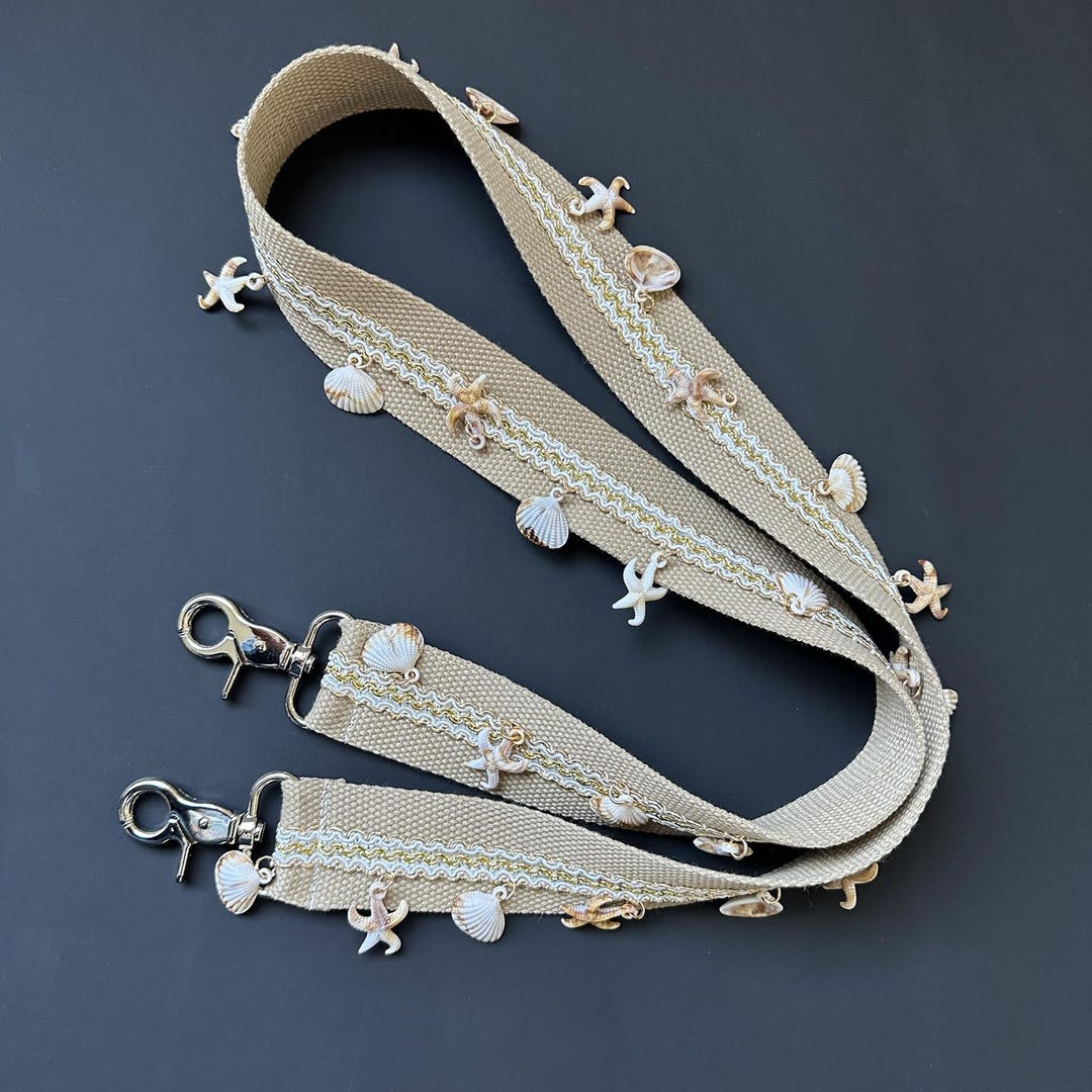 Original Design Handmade Shells and Starfish Bag Strap Purse Strap ...