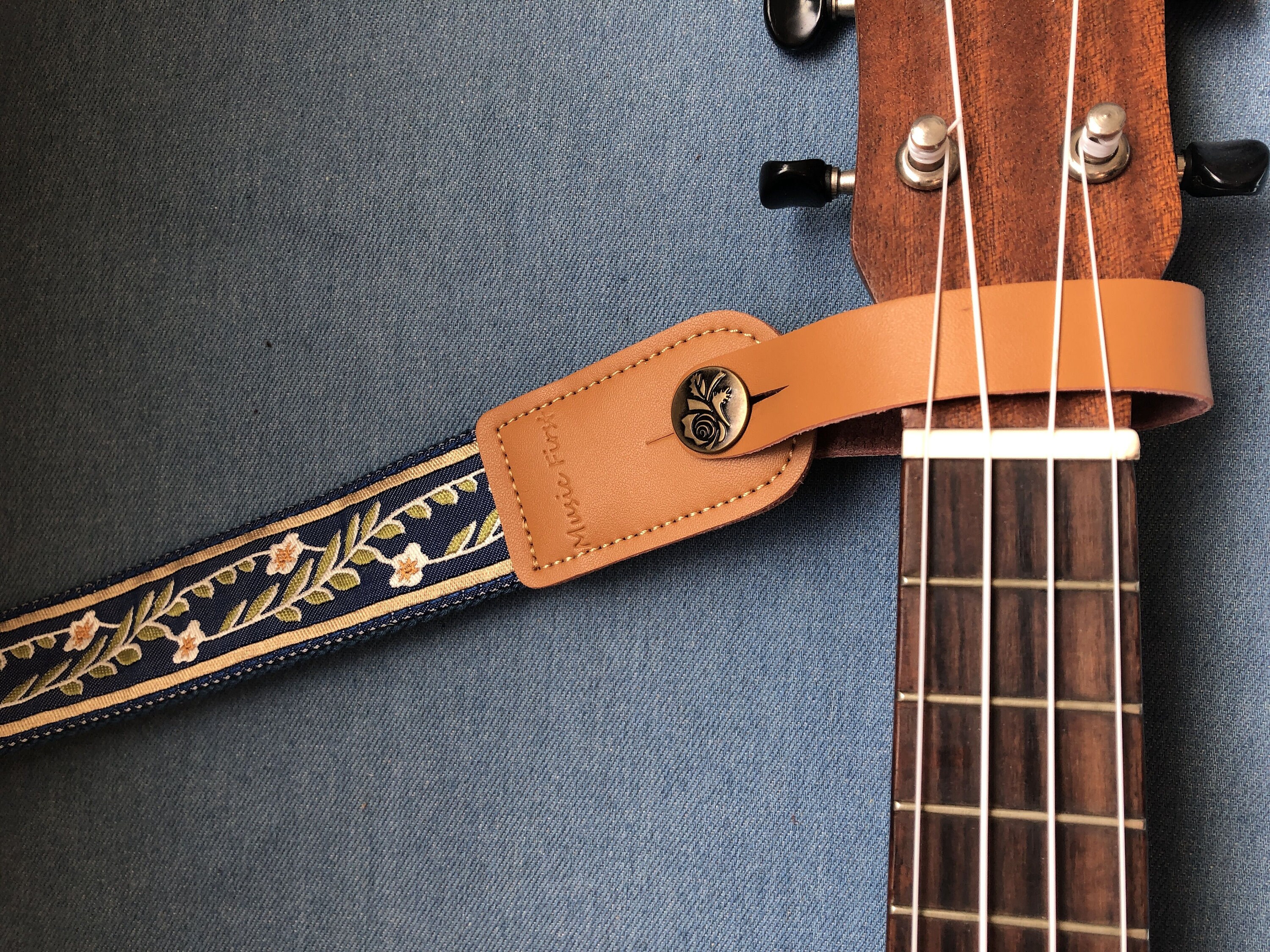 Handmade Vintage Floral Ukulele Straps Fits for All Size Ukulele and ...