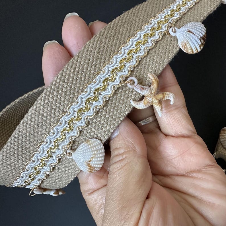 Original Design Handmade Shells and Starfish Bag Strap Purse Strap ...