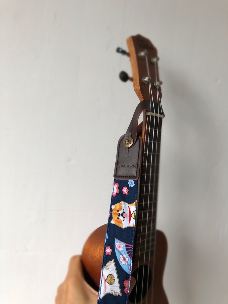 Handmade Cute Dog Pattern Ukulele Straps Guitalele Straps Fits for All ...