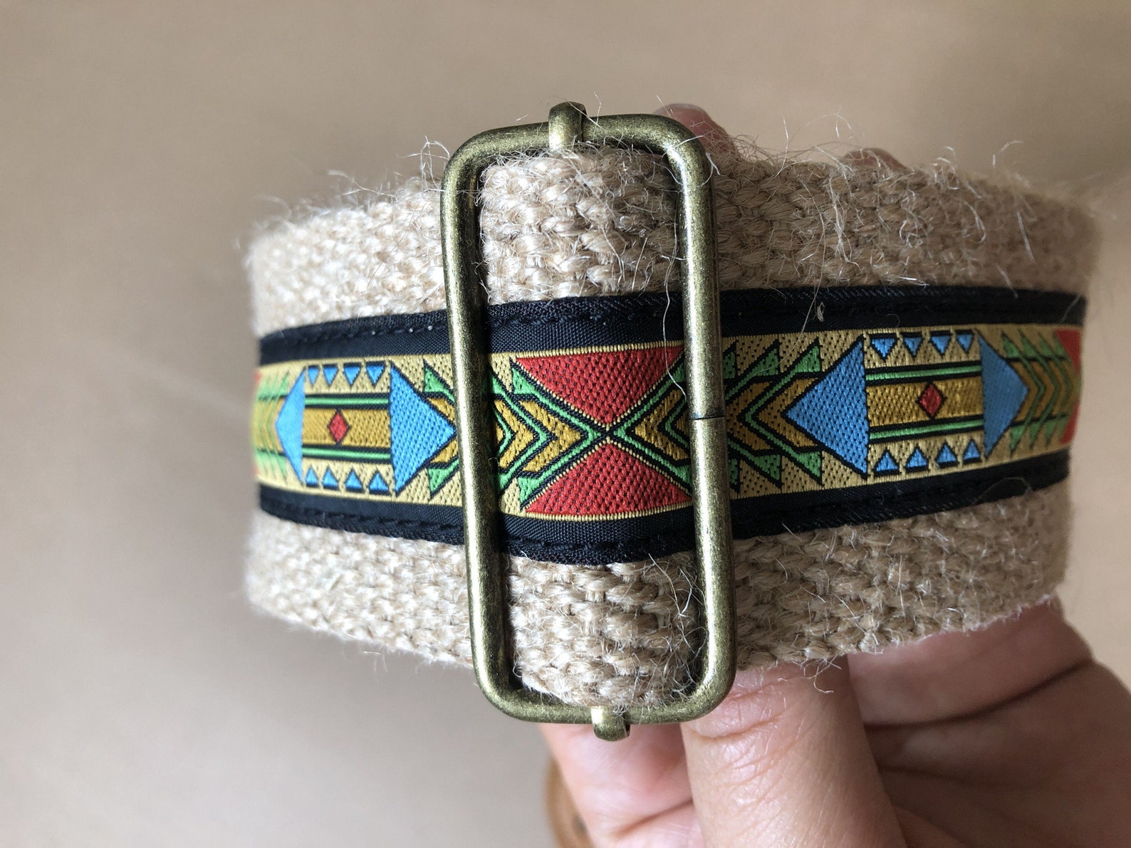 2 Inch Handmade Natural Hemp Rope Braided Guitar Straps Fits for All ...