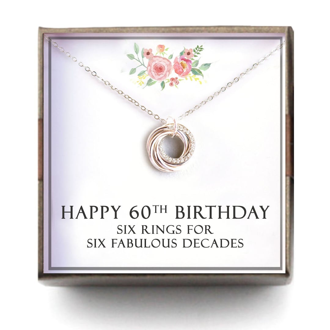 Sterling Silver 60th Birthday Gift Women - Birthstone Necklace, 60th ...