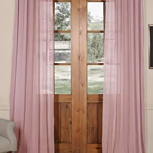 Custom-made Sheer Voile Curtains for High Ceilings,110 Inches Wide, 2 ...