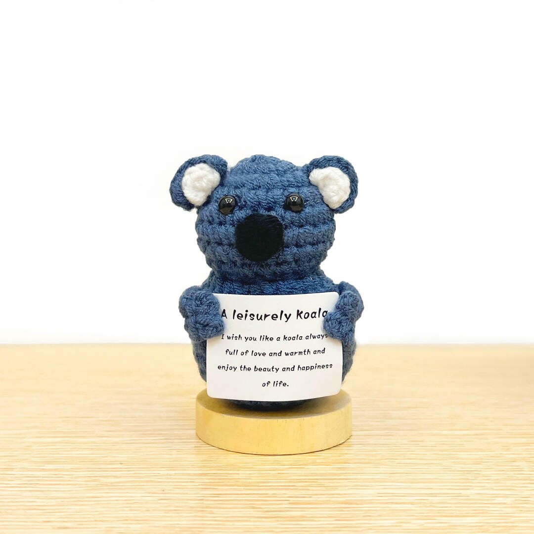 Crochet Koala Knitted Koala Animal Positive Emotional Support With ...