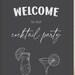 Cocktail Party Welcome Sign Printable Cocktail Sign Bridal - Etsy