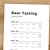 Beer Tasting Placemat, Beer Tasting Flight Score Mat, Printable Beer ...