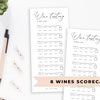 Cocktail Tasting Scorecard Printable, Cocktail Tasting Sheet, Bridal ...