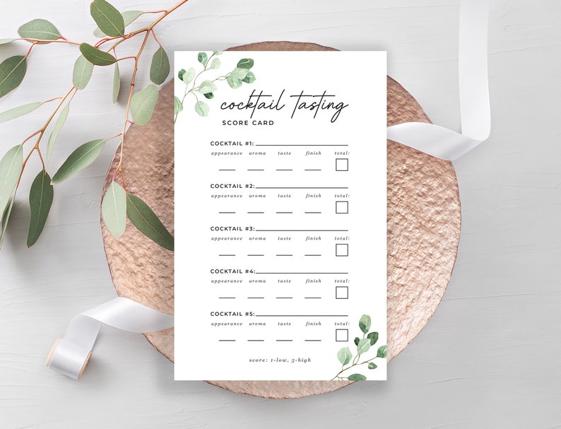 Cocktail Tasting Party Sign, Printable Cocktail Sign, Bridal Shower ...