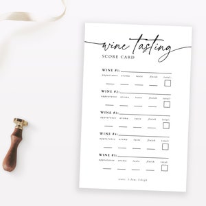Printable Wine Tasting Sheet for 8 Wine Tasting, Blind Wine Tasting ...