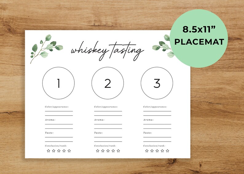 Whiskey Tasting Party Notes, Printable Whiskey Sheets, Whiskey Tasting ...