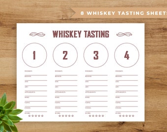 Bourbon Tasting Sheet Bourbon Tasting Bourbon Tasting - Etsy