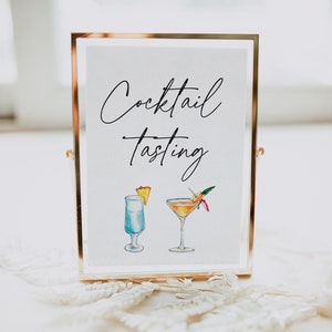 Cocktail Tasting Score Card, Cocktail Tasting Party Printable Sheet ...