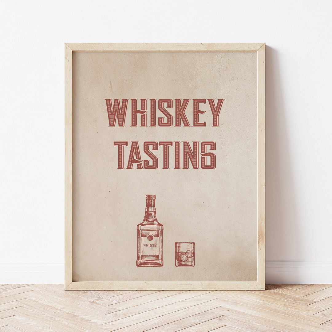 Whiskey Tasting Sign, Whiskey Tasting Birthday Party Sign Printable ...