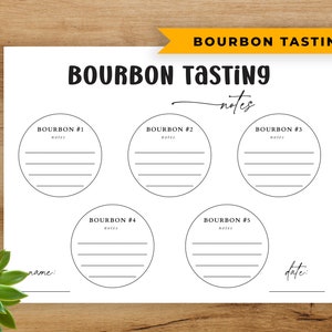 Bourbon Tasting Kit Bourbon Tasting Party Rustic Bourbon Score Card ...