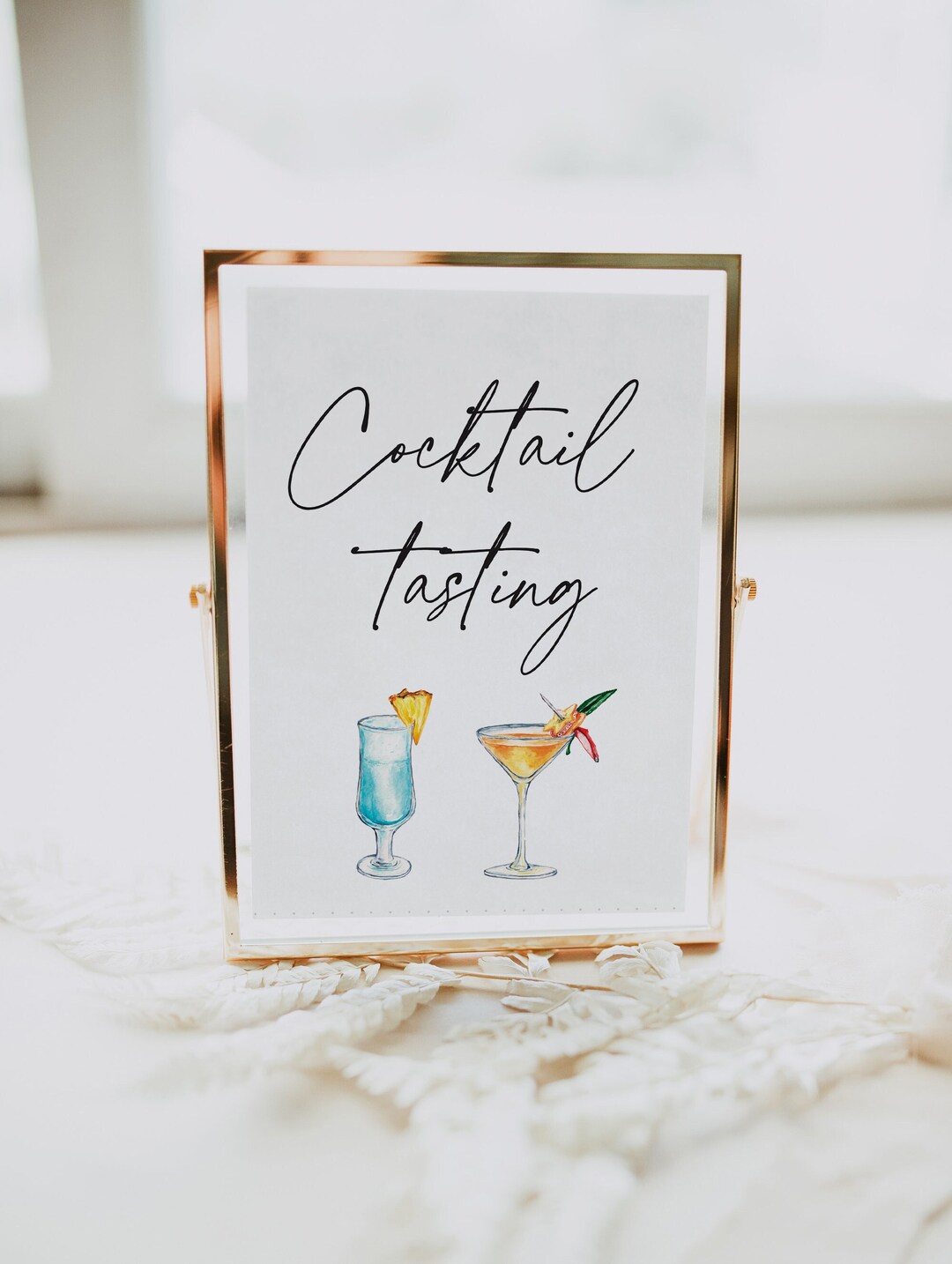 Cocktail Tasting Party Sign, Printable Cocktail Sign, Bridal Shower ...
