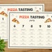 Pizza Tasting Score Card Printable Pizza Tasting Score Sheets Family ...