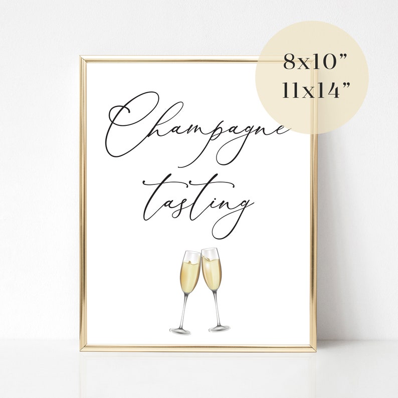 Champagne Tasting Party Sign Printable Champagne Tasting - Etsy