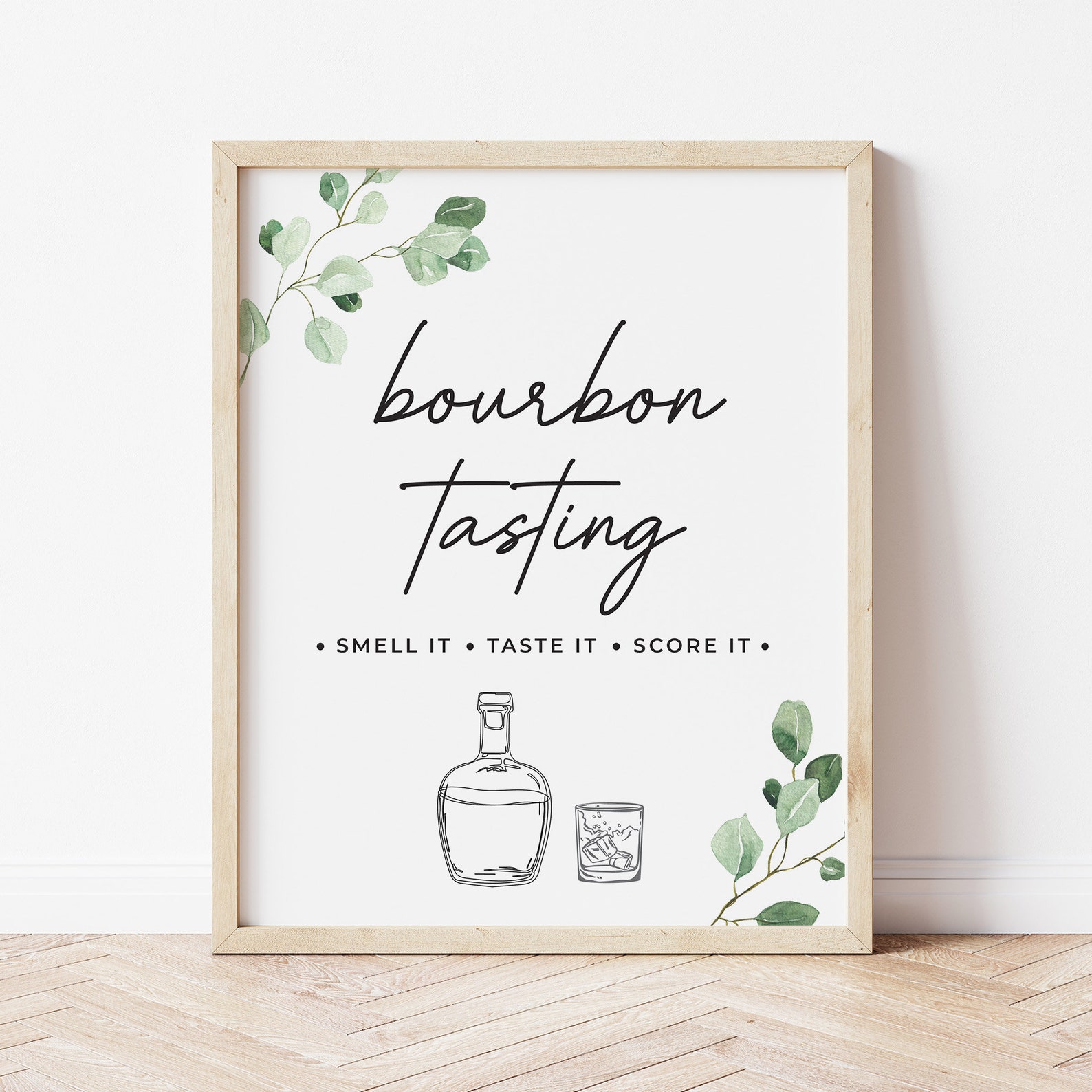 Bourbon Tasting Party Sign, Printable Bourbon Tasting Banner, Host Your ...