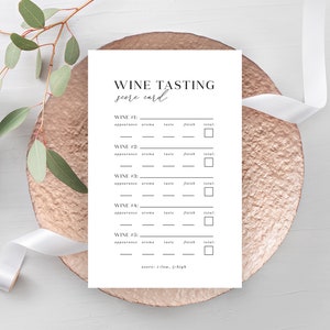 Wine Tasting Sheet Printable Blind Wine Tasting Winery Wine Tasting ...