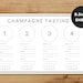 Champagne Tasting Sheet, Printable Champagne Tasting Score Placemat ...