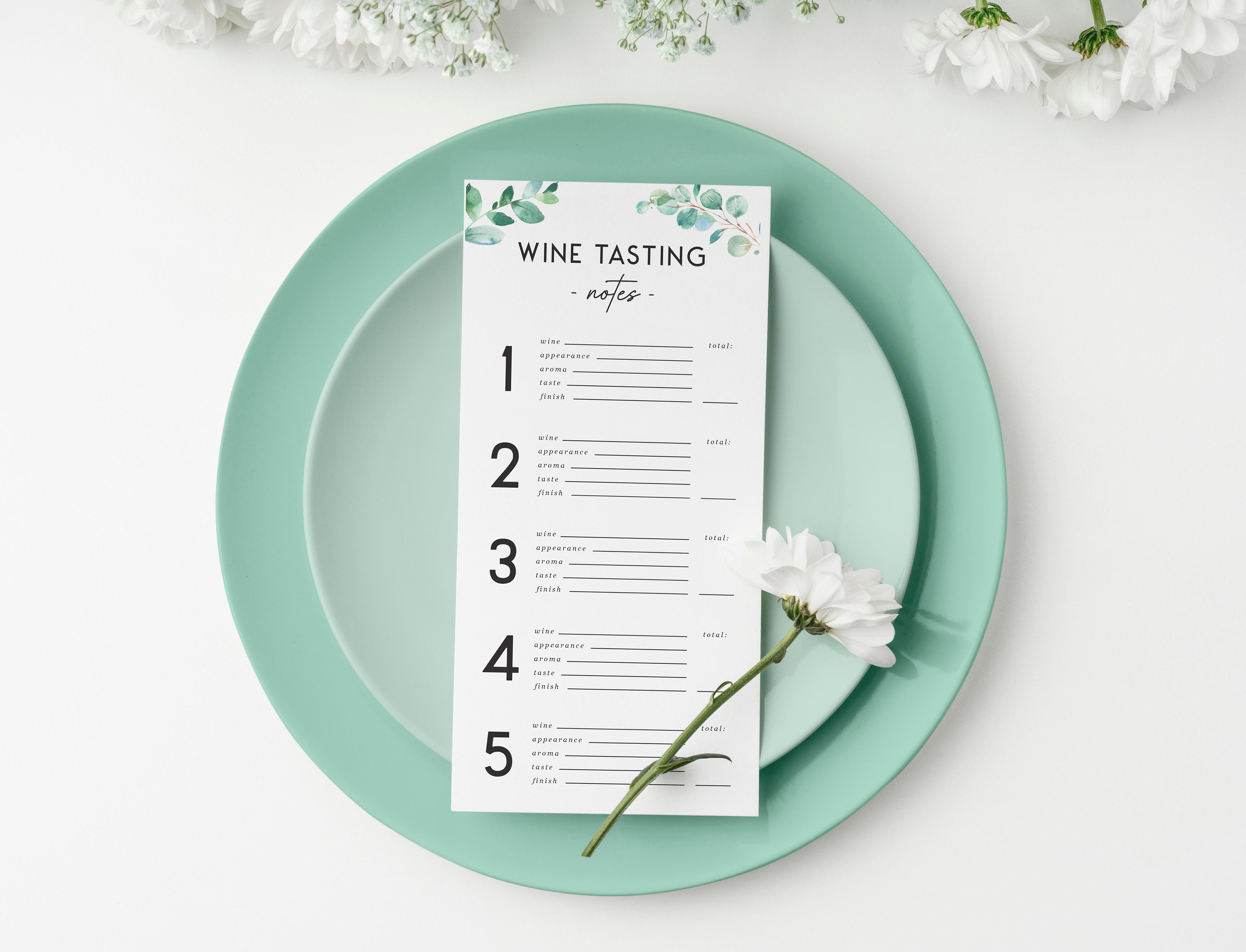 Wine Tasting Card for 3 Wines Printable Wine Tasting Cards - Etsy