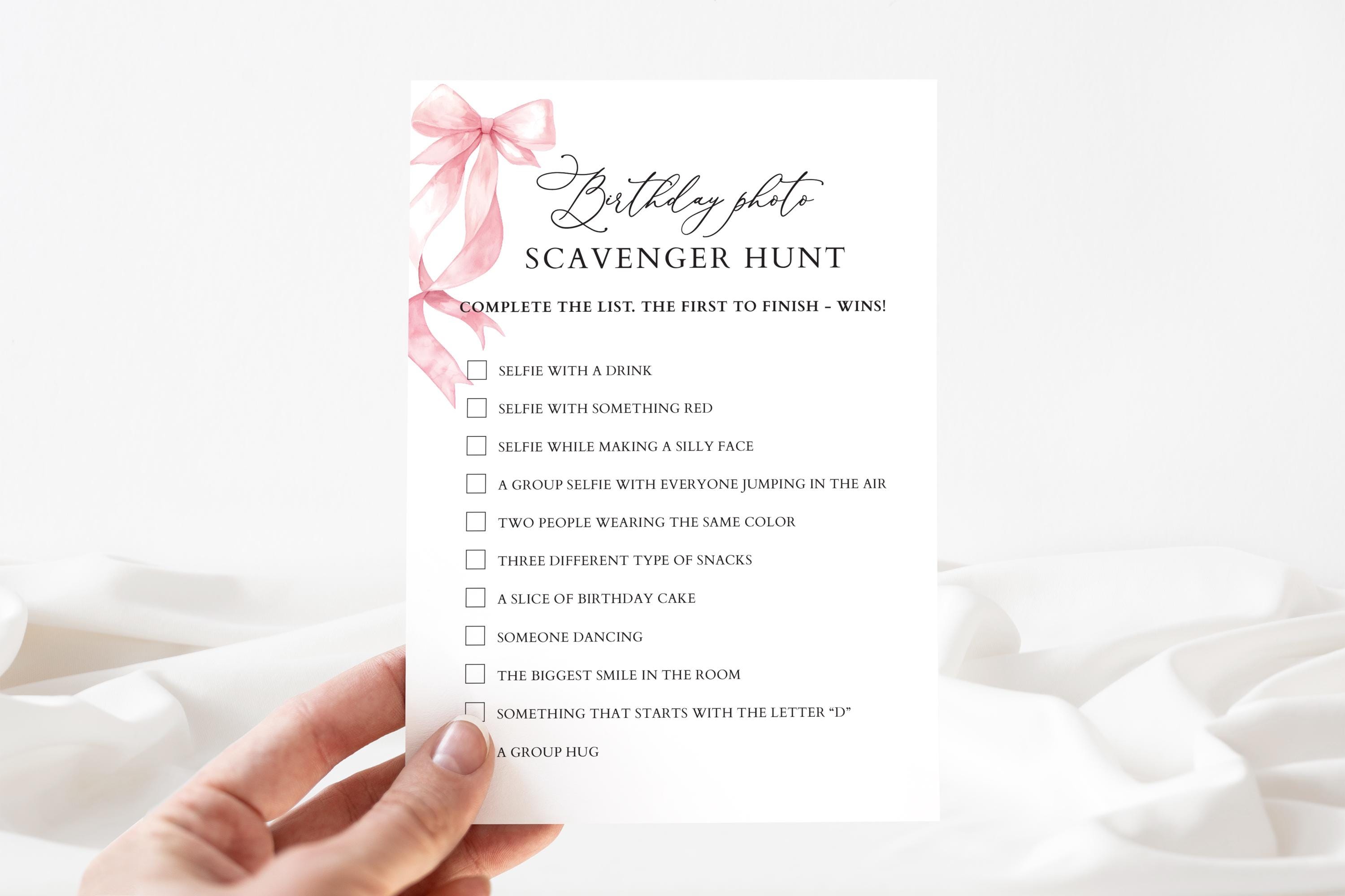 Birthday Games for Birthday Girl, Pink Bow Birthday Party Games Bundle ...