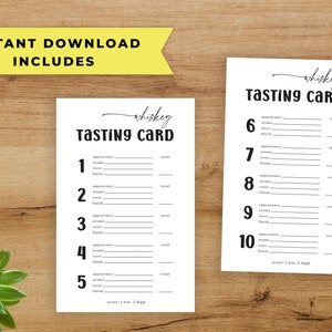 Whiskey Tasting Set Printable, Rustic Whiskey Tasting Kit, Whiskey ...
