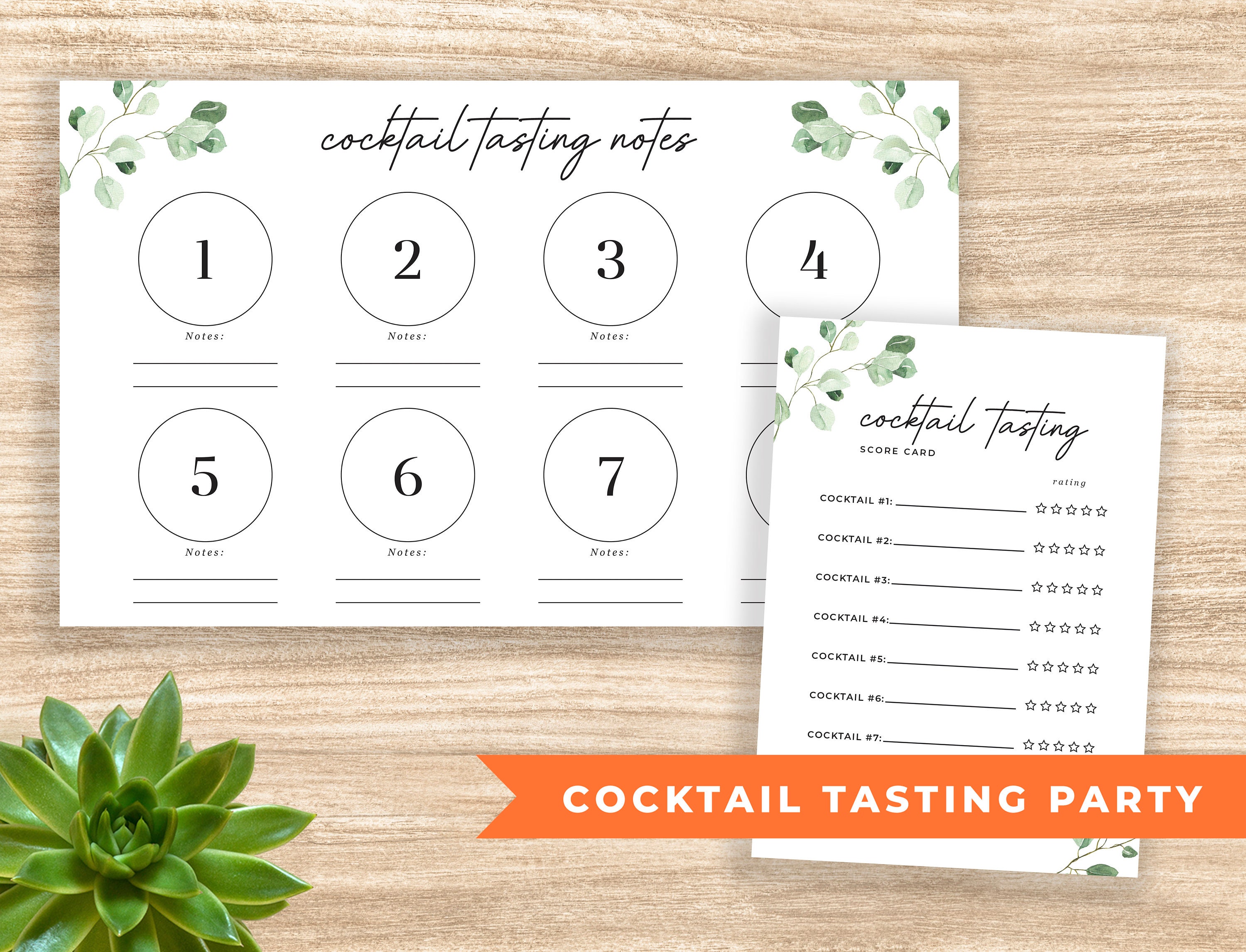 Printable Cocktail Tasting Scorecards Cocktail Tasting Party - Etsy UK