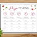 Pizza Tasting Sheets, Printable Pizza Tasting Score Card, Family Pizza ...