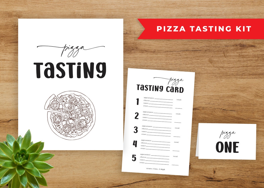 Pizza Tasting Party Kit Pizza Tasting Score Card Placemat Sign ...