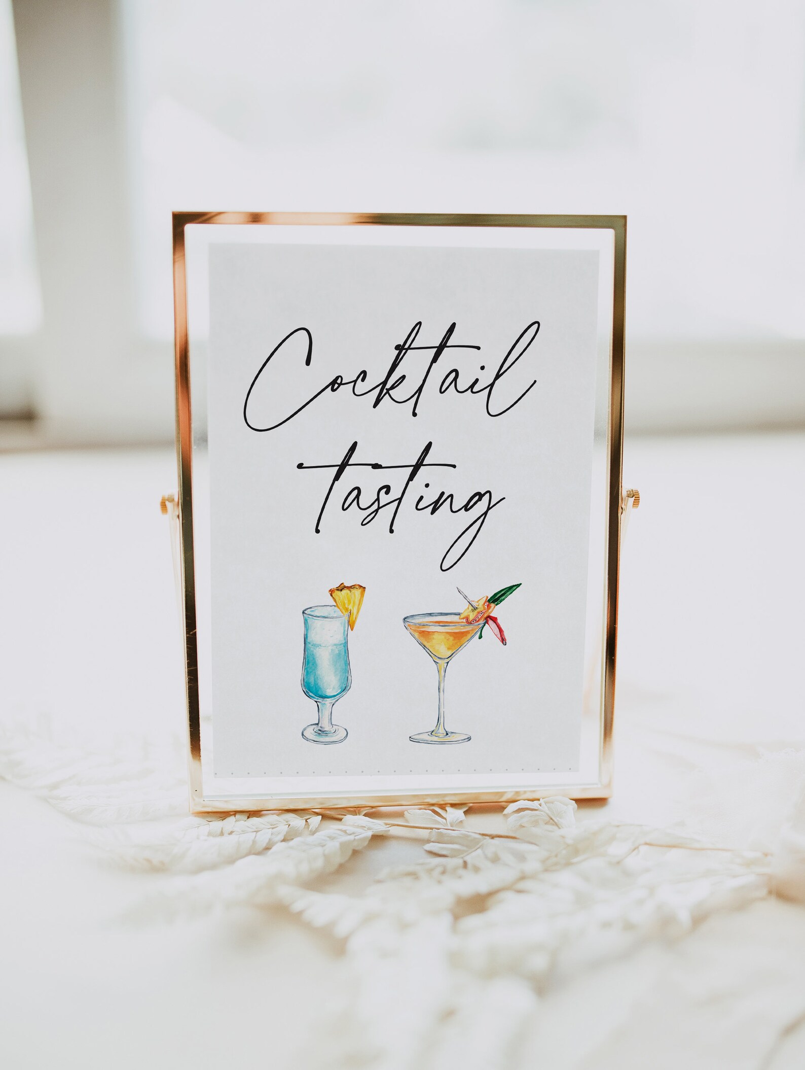 Cocktail Tasting Sheet Printable, Cocktail Tasting Party Placemat - up ...