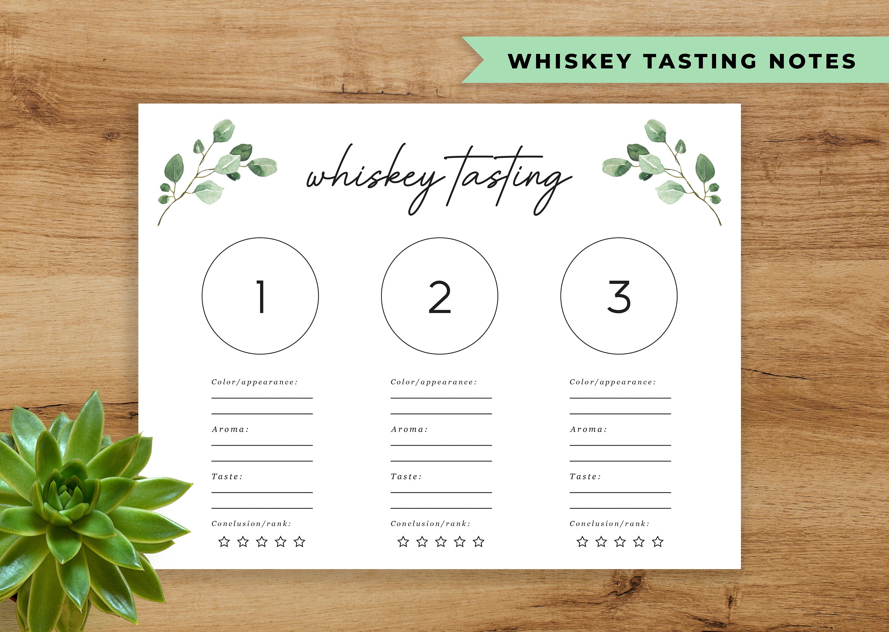 Whiskey Tasting Party Notes, Printable Whiskey Sheets, Whiskey Tasting ...