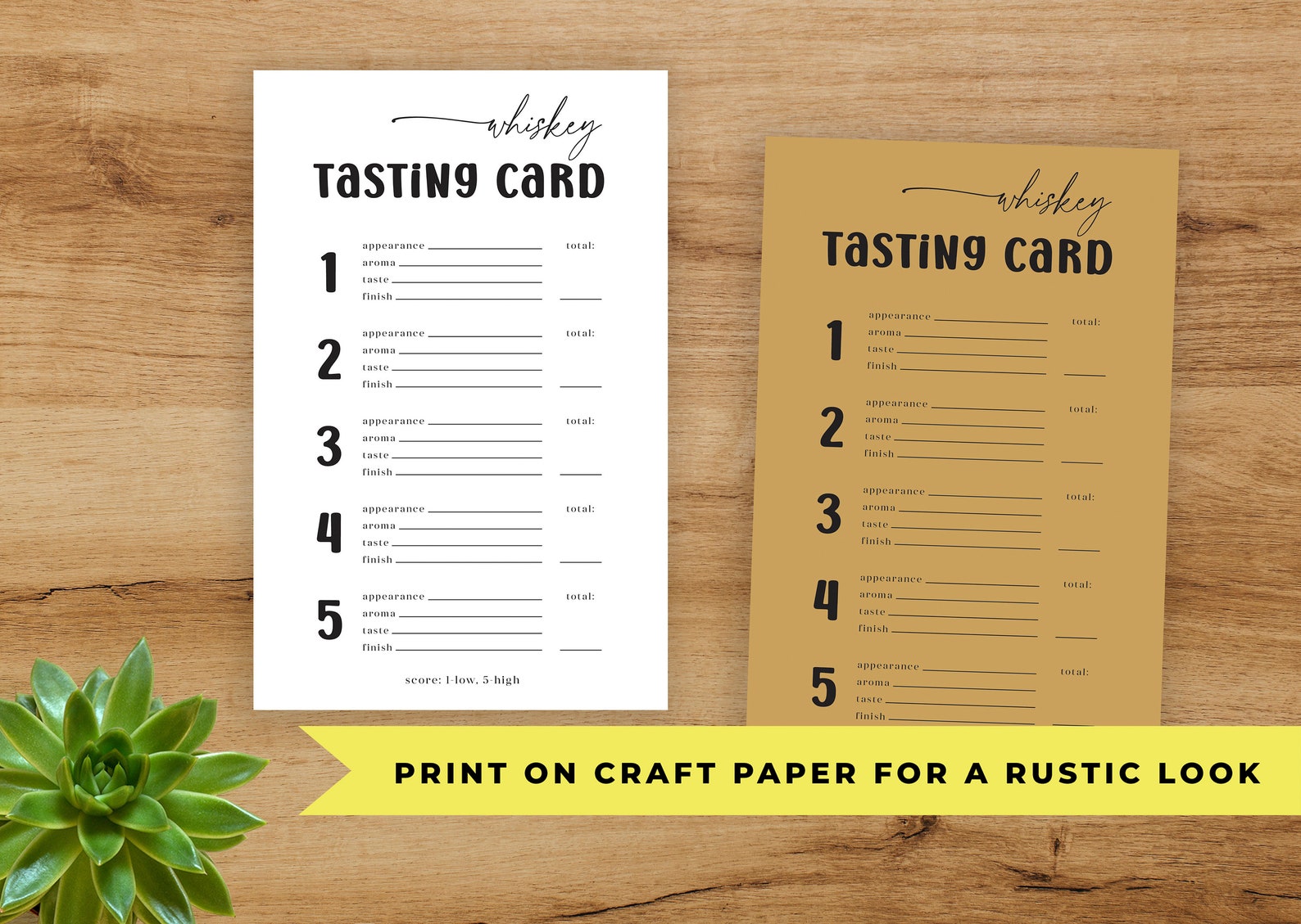 Whiskey Tasting Set Printable, Rustic Whiskey Tasting Kit, Whiskey ...