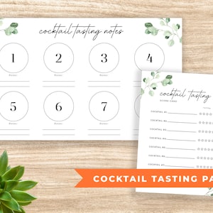 Cocktail Tasting Party Kit Printable, Cocktail Tasting Sheet and ...